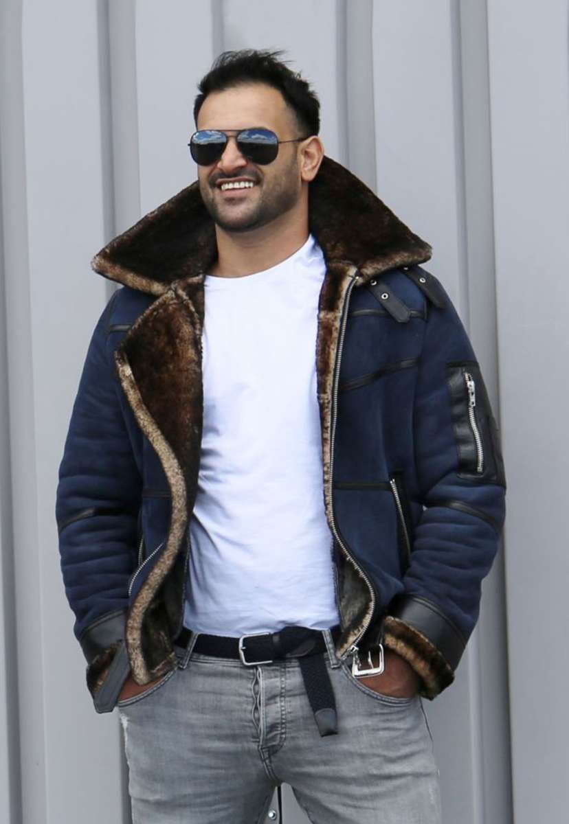 Lammfelljacke - B16 BLAU | Der Fellmann - Naturfellprodukte