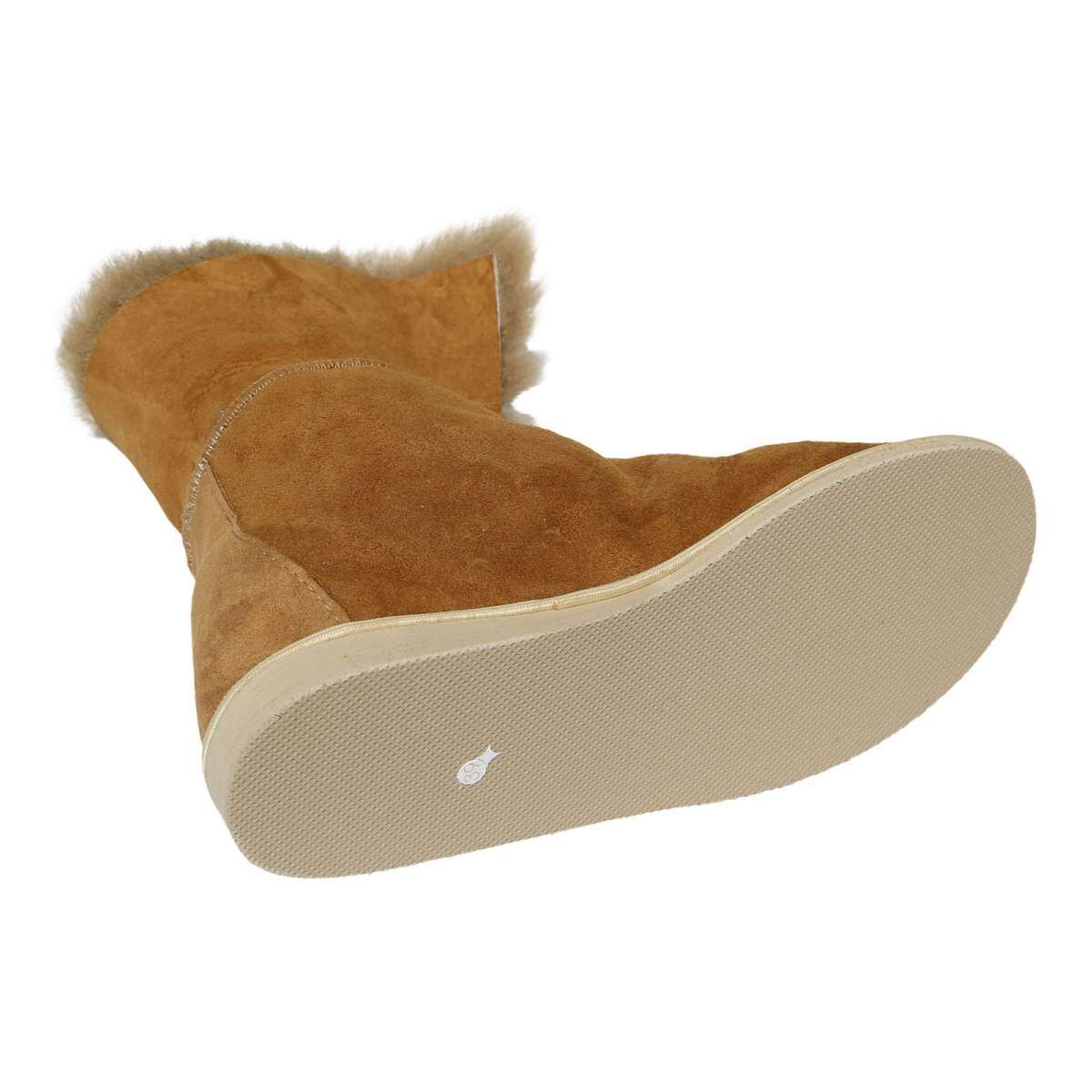 Lammfell Hausschuhe - ALASKA COGNAC | Der Fellmann - Naturfellprodukte